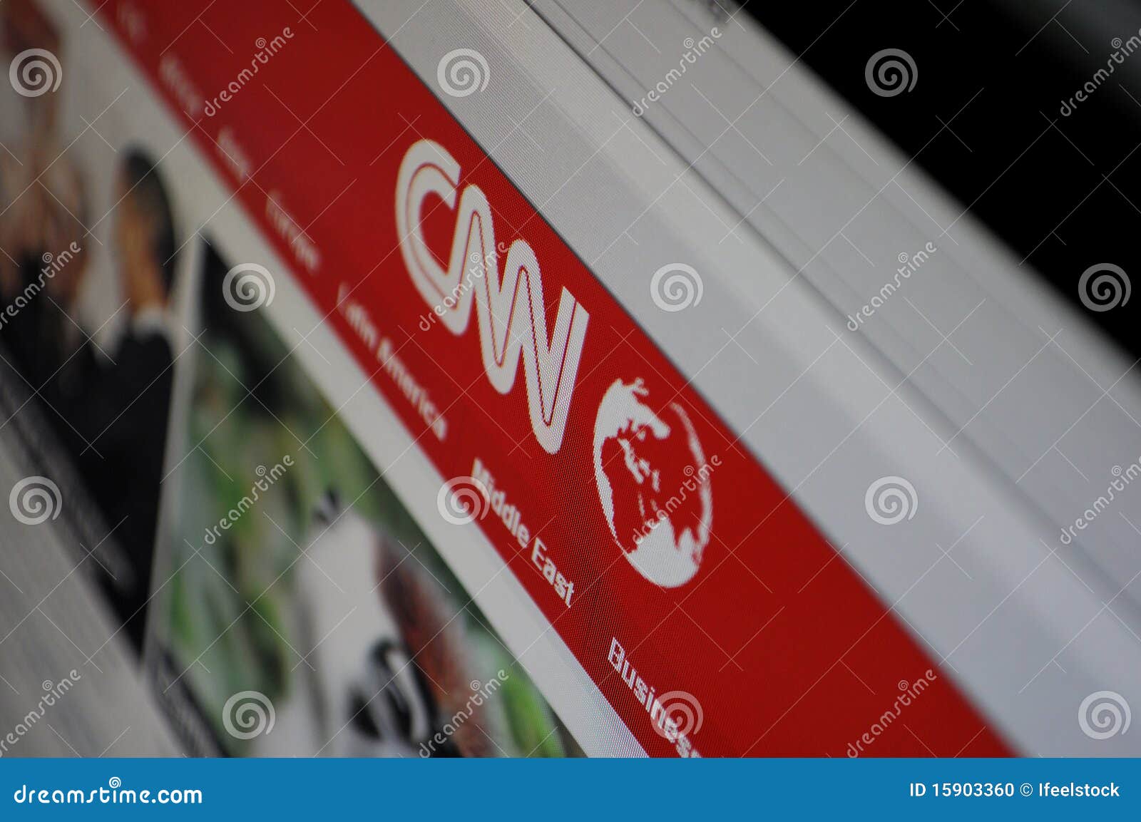 Computer screen CNN page editorial image. Image of finance - 15903360