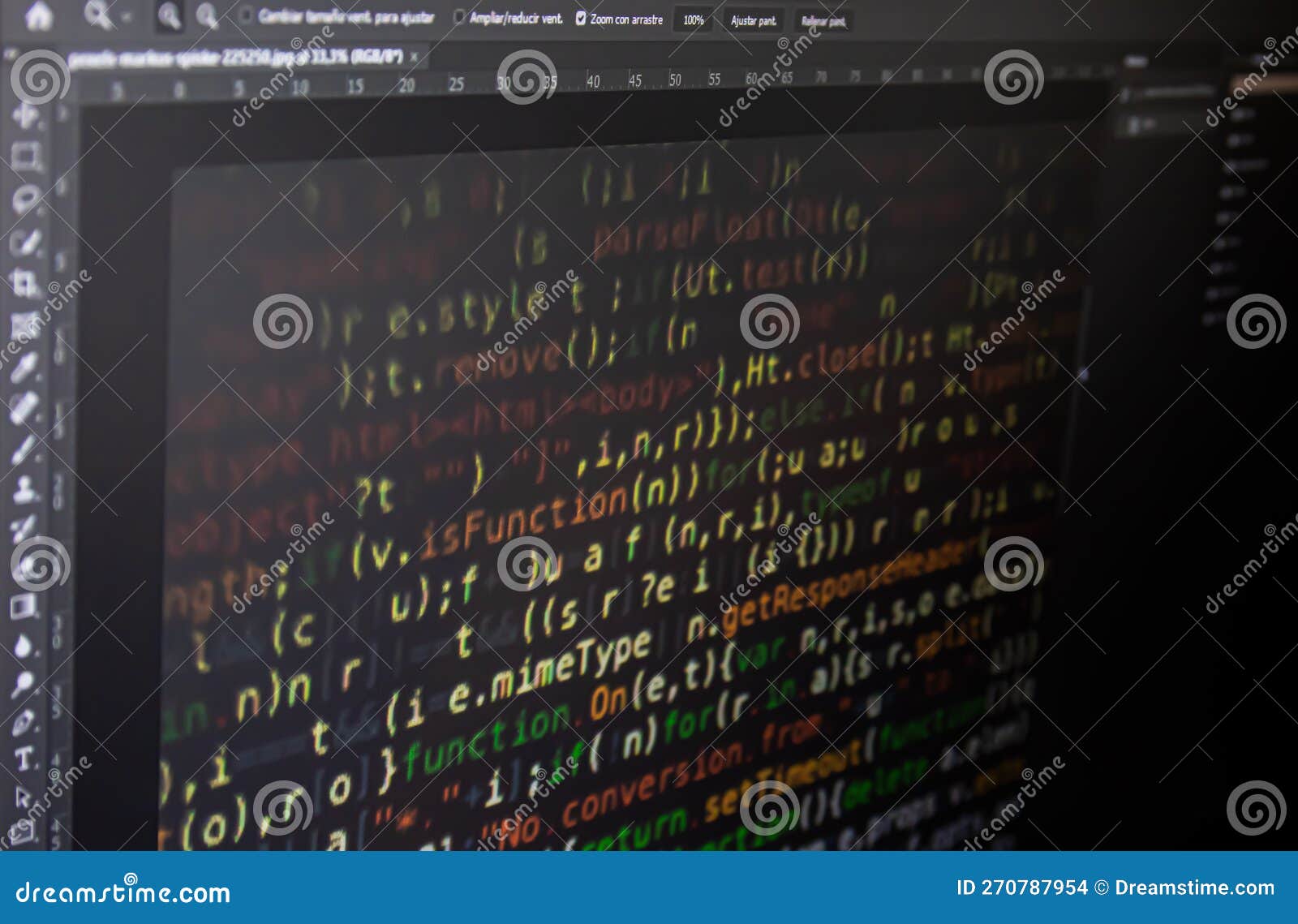 Computer Screen With Program Code Concept Of Programming And Coding 8138