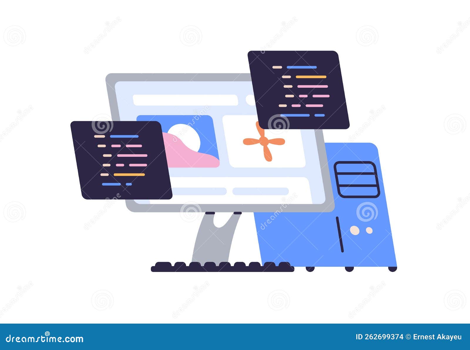 Abstract Programming Background Blue And Red Glowing Binary Software Code Random Binary