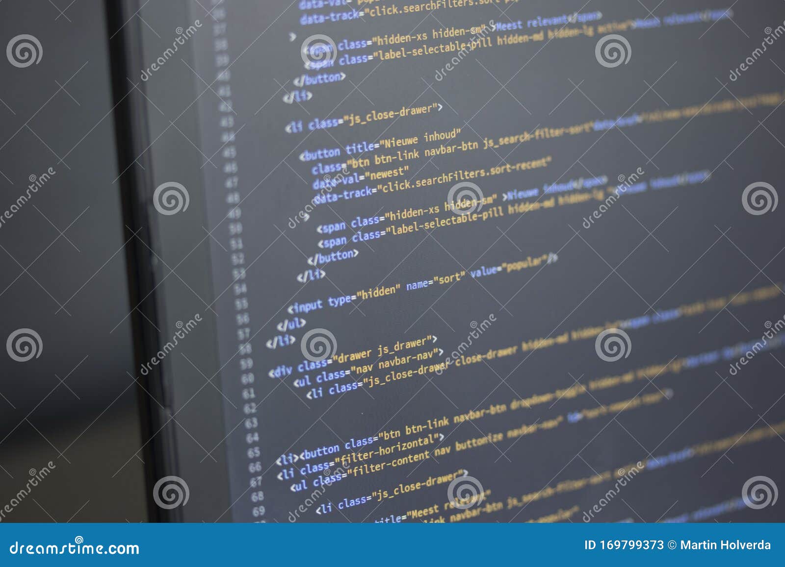 Coding Programming Source Code Screen Colorful Abstract Data Display Software Developer Web