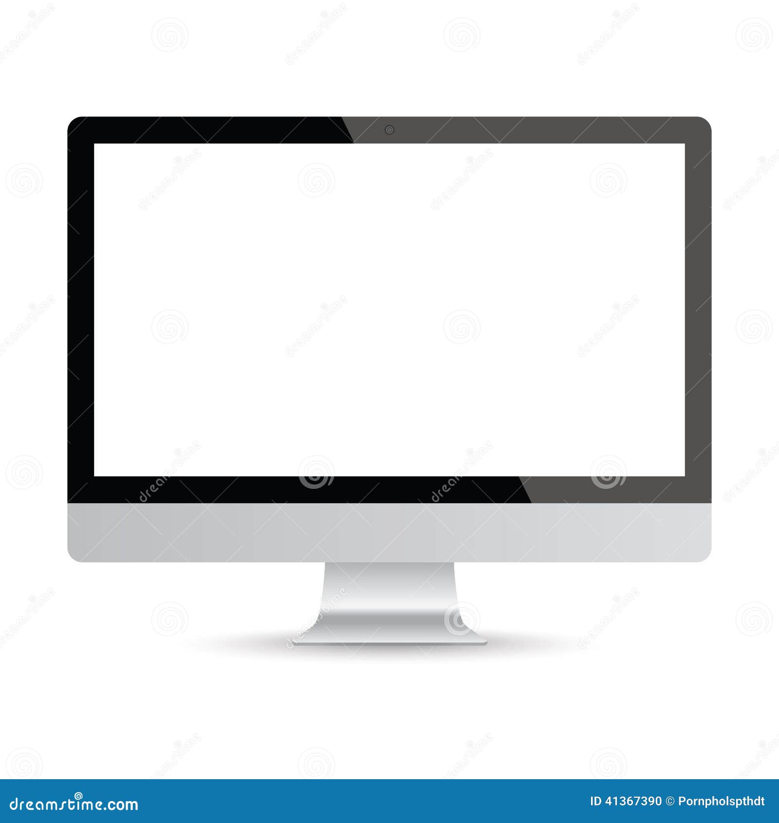Computer Screen, 3D LCD Monitor Stock Vector - Illustration of high ...