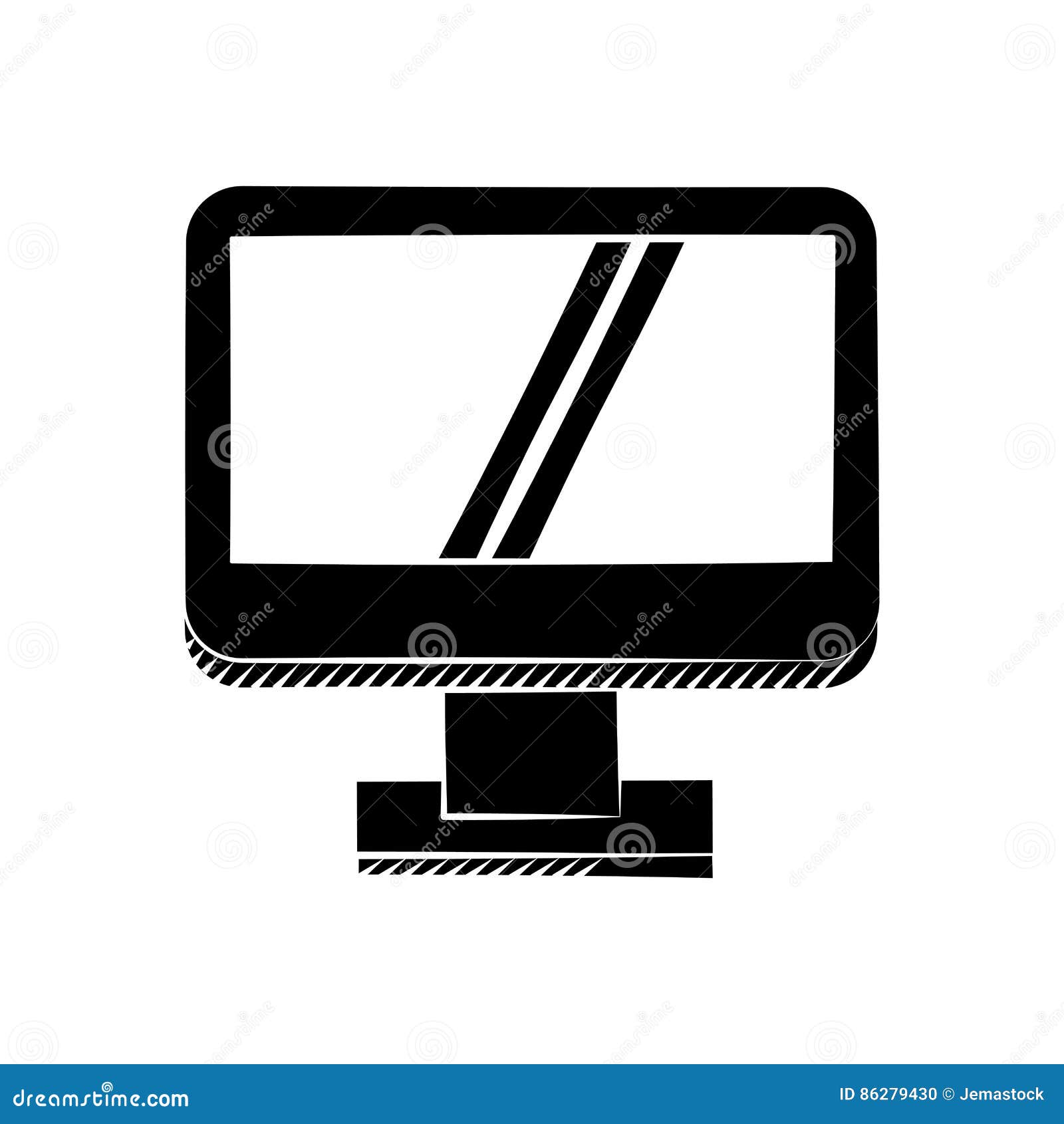 Computer Screen Device Technology Pictogram Stock Vector - Illustration ...