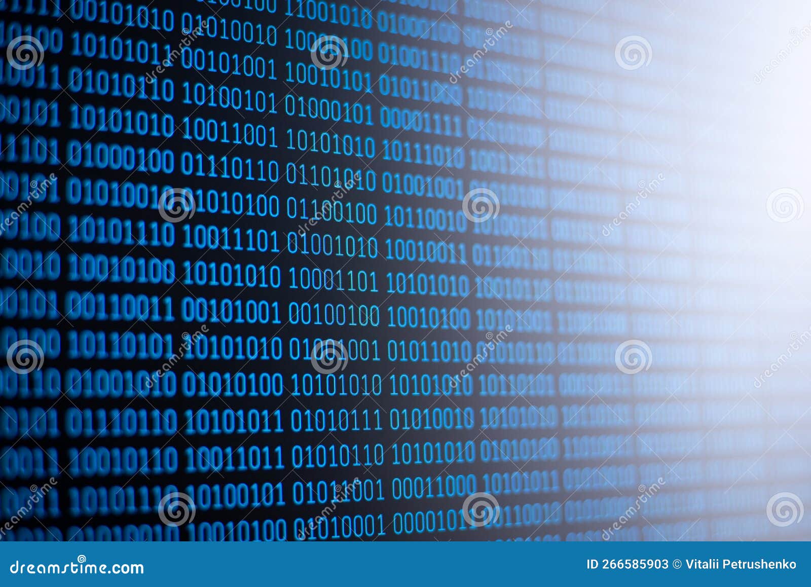 Computer Screen with 0 and 1 Digits in Rows Stock Image - Image of ...
