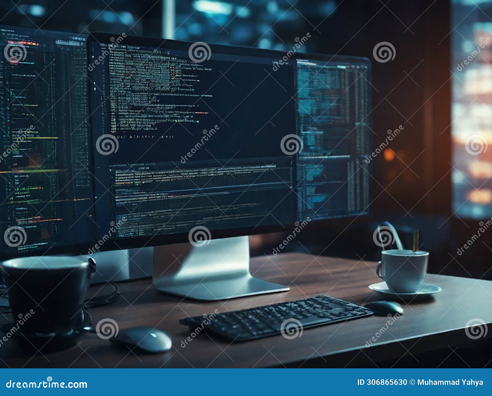 Computer Screen Displaying Application Coding Code Stock Illustration Illustration Of Logic 7716