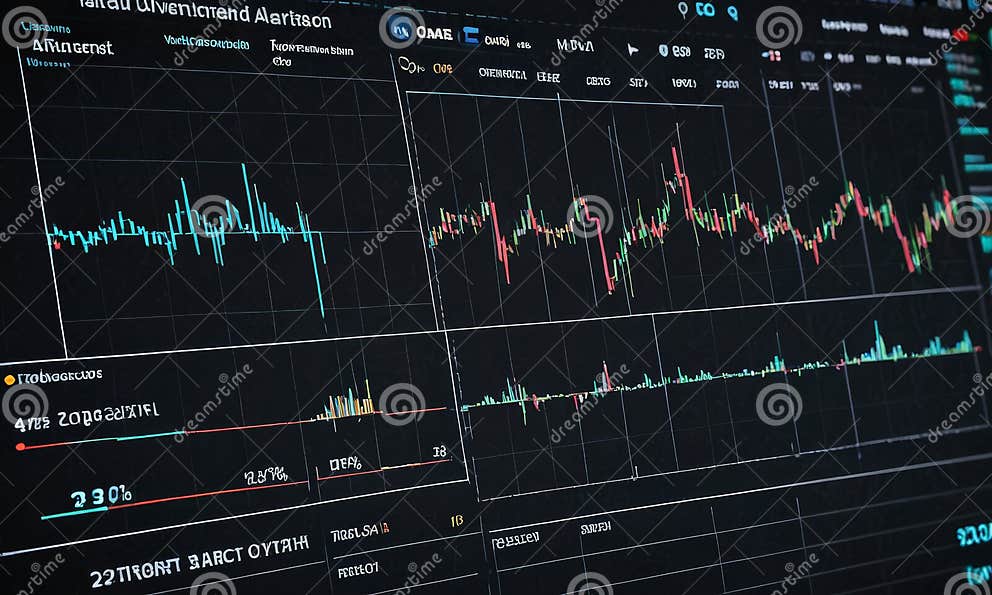 Computer Screen Displaying Chart Different Types Stock Illustration ...