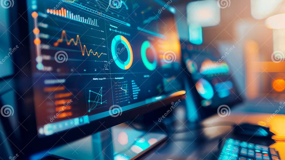 Computer Screen Displaying a Clean, Intuitive Network Monitoring ...