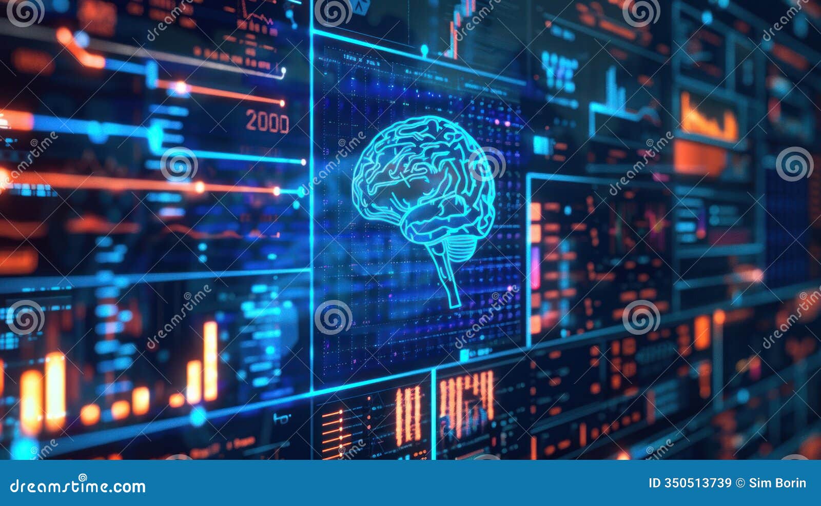 A Computer Screen Displaying Complex AI Algorithms Stock Illustration ... A Computer Screen Displaying Complex AI Algorithms Stock Illustration ...