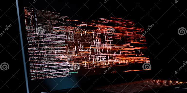Computer Screen Displaying Complex Coding Project with Lines of Code ...