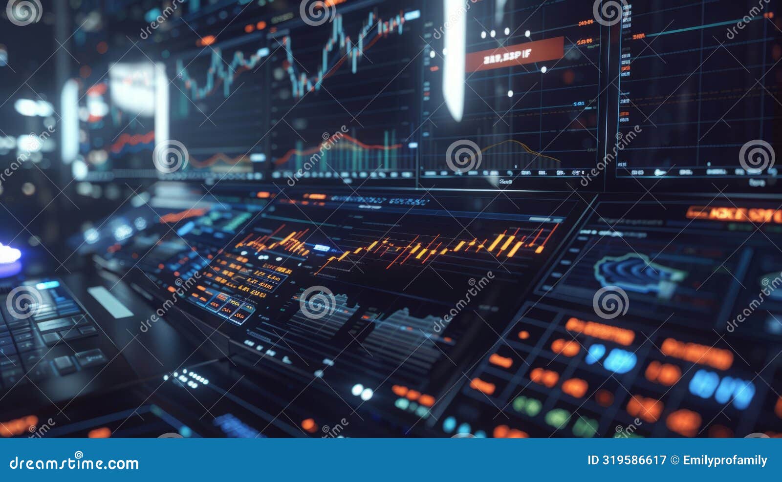 Computer Screen Displaying Extensive Data Analysis Stock Image - Image of study, extensive ...