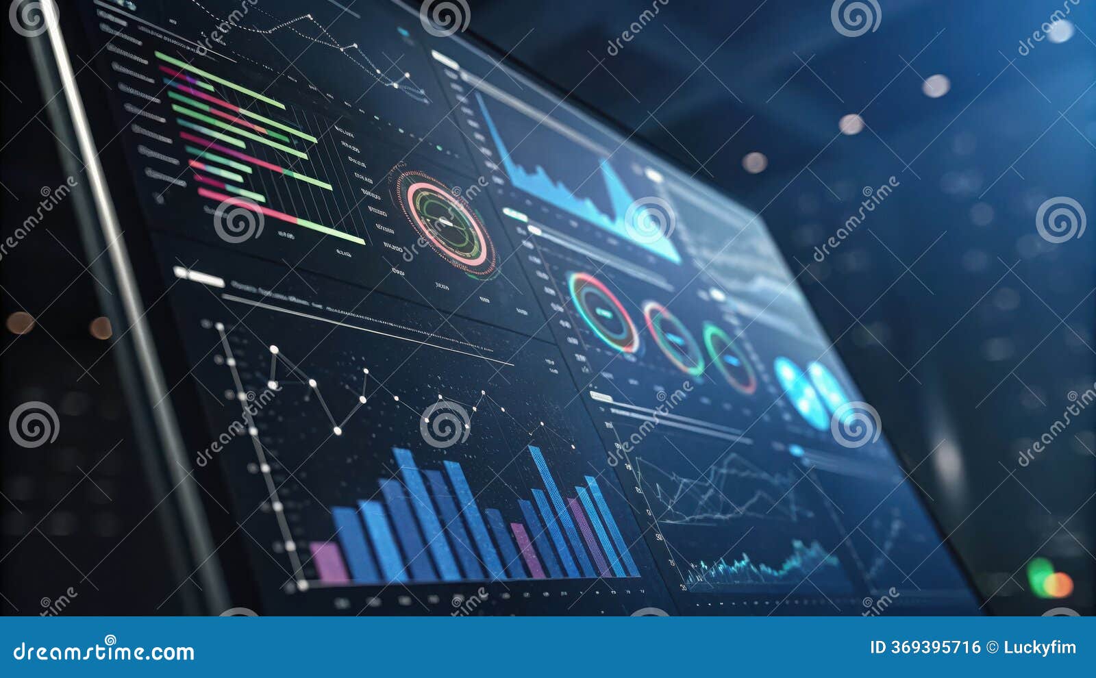 Digital Insights: Laptop With Analytical Data Stock Photography ...