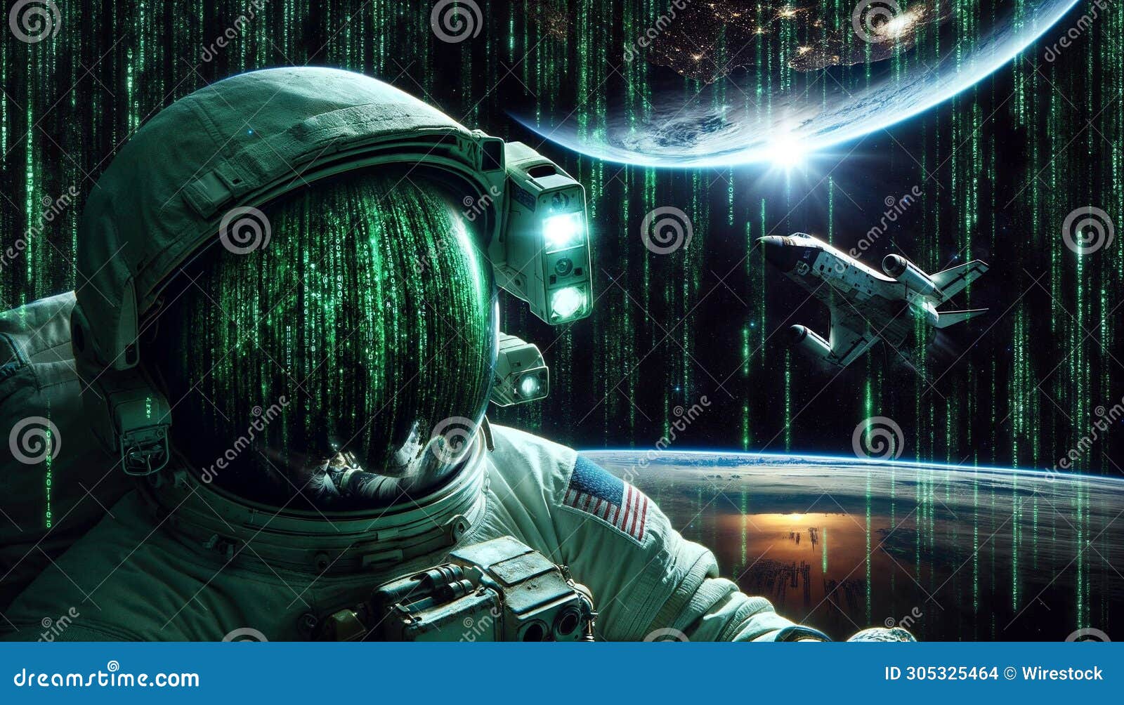 A Computer Screen Displaying the Image of an Astronaut in Outer Space ...