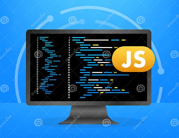 Computer Screen Displaying Javascript Code for Software Development ...