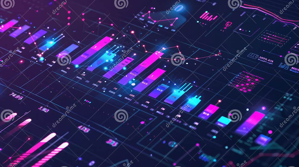 Computer Screen Displaying Large Amount of Data Stock Image - Image of ...