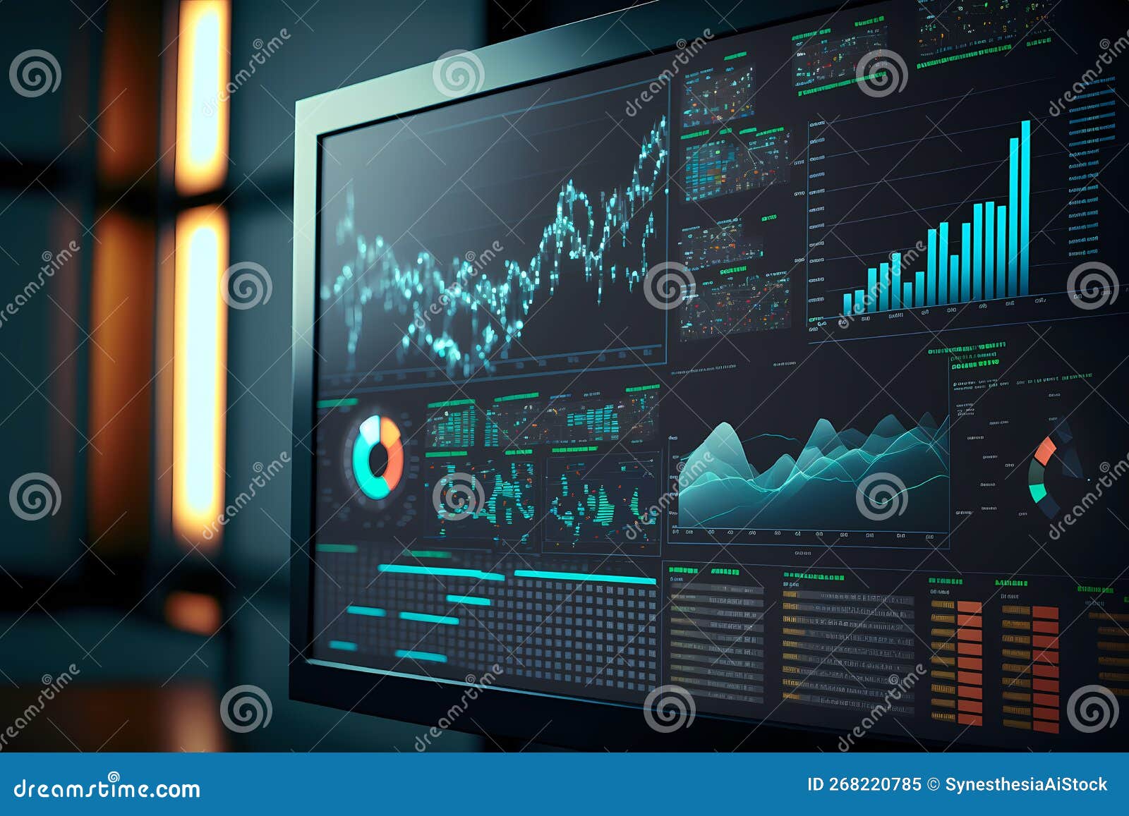 A Computer Screen Displaying Multiple Financial Reports and Graphs and ... A Computer Screen Displaying Multiple Financial Reports and Graphs and ...
