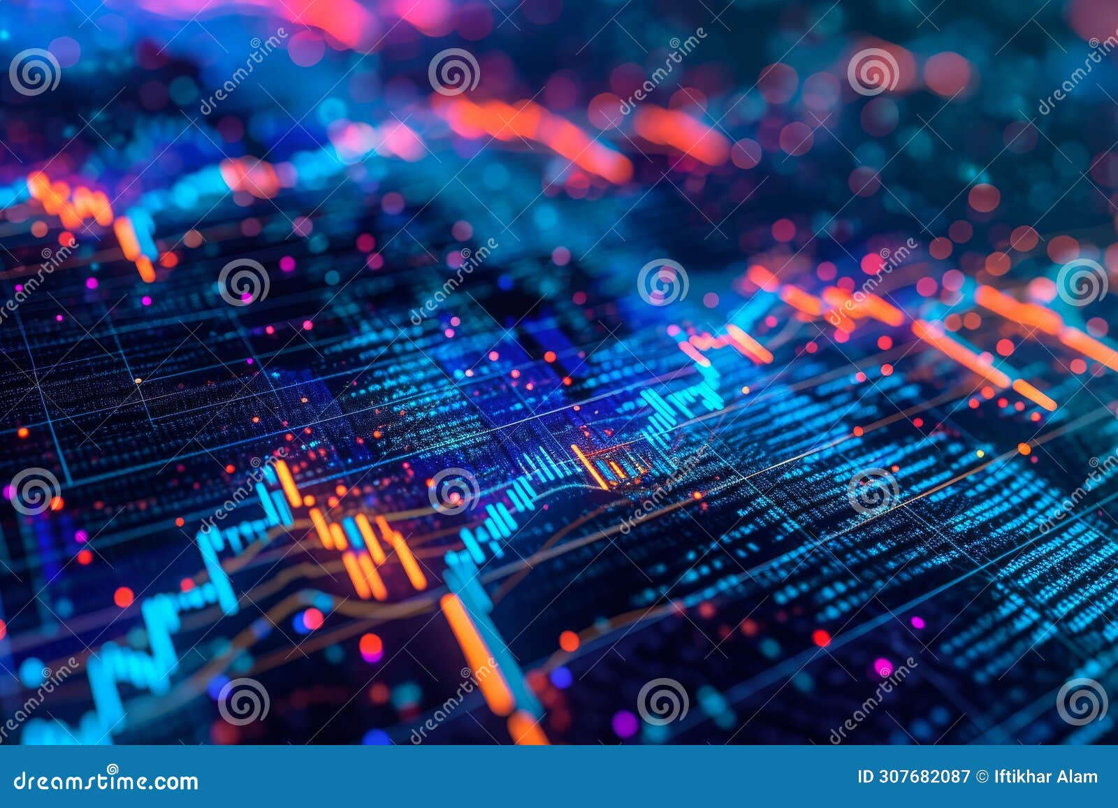 A Computer Screen Displaying a Vibrant and Lively Pattern of Colors, Creating a Visually ...