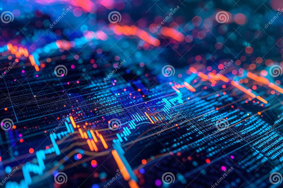 A Computer Screen Displaying a Vibrant and Lively Pattern of Colors ...