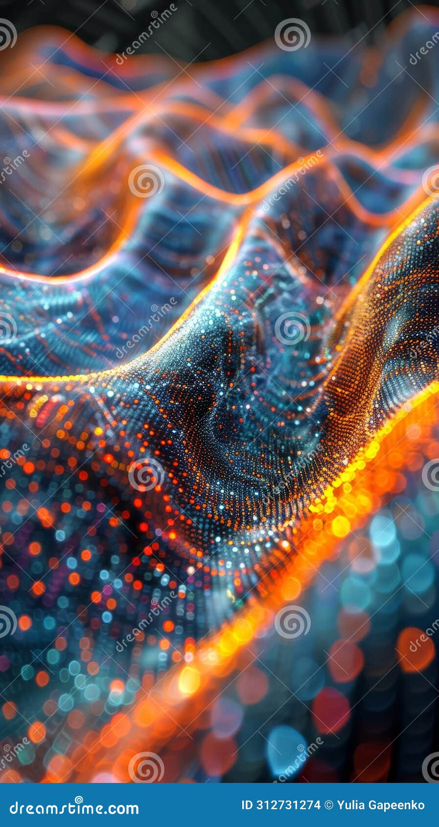 Computer Screen Displaying Wave Pattern Stock Photo - Image of computer ...