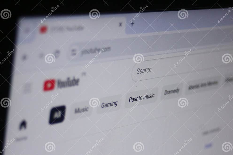 Close-up of YouTube Homepage on a Computer Screen Editorial Photography - Image of writing ...