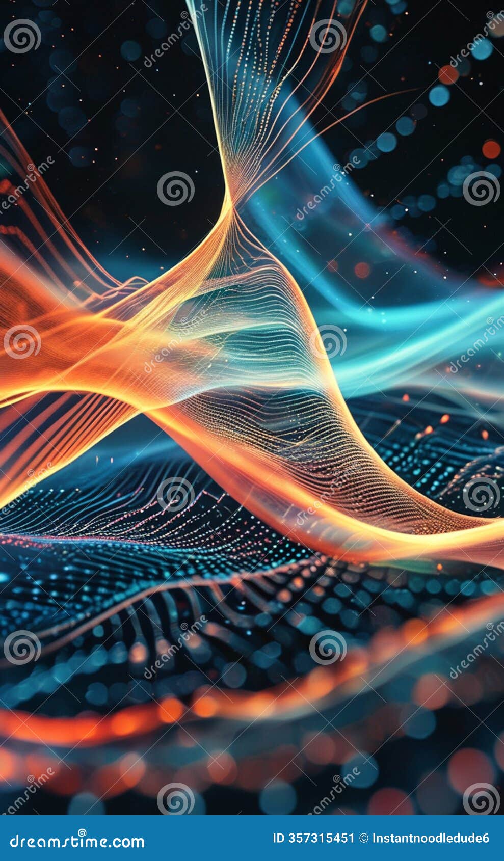A Computer Screen with a Wave Pattern Stock Illustration - Illustration ...