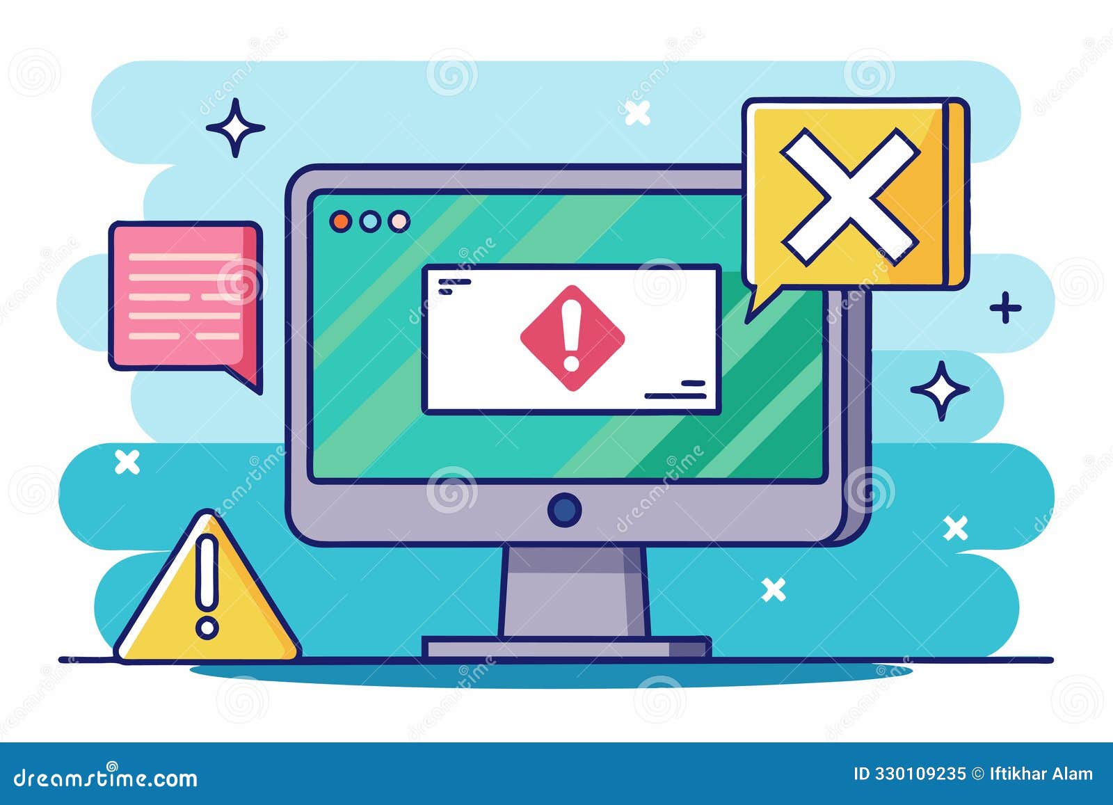 A Computer Screen Displays Warning Messages Indicating Potential Damage ...