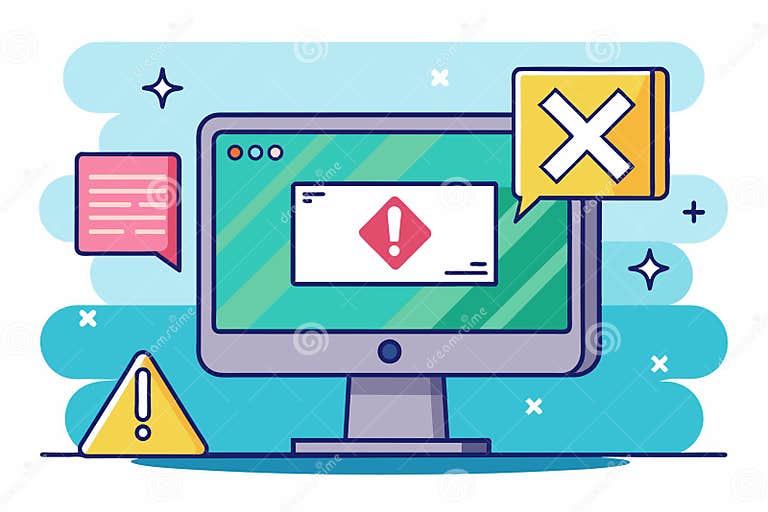 A Computer Screen Displays Warning Messages Indicating Potential Damage ...