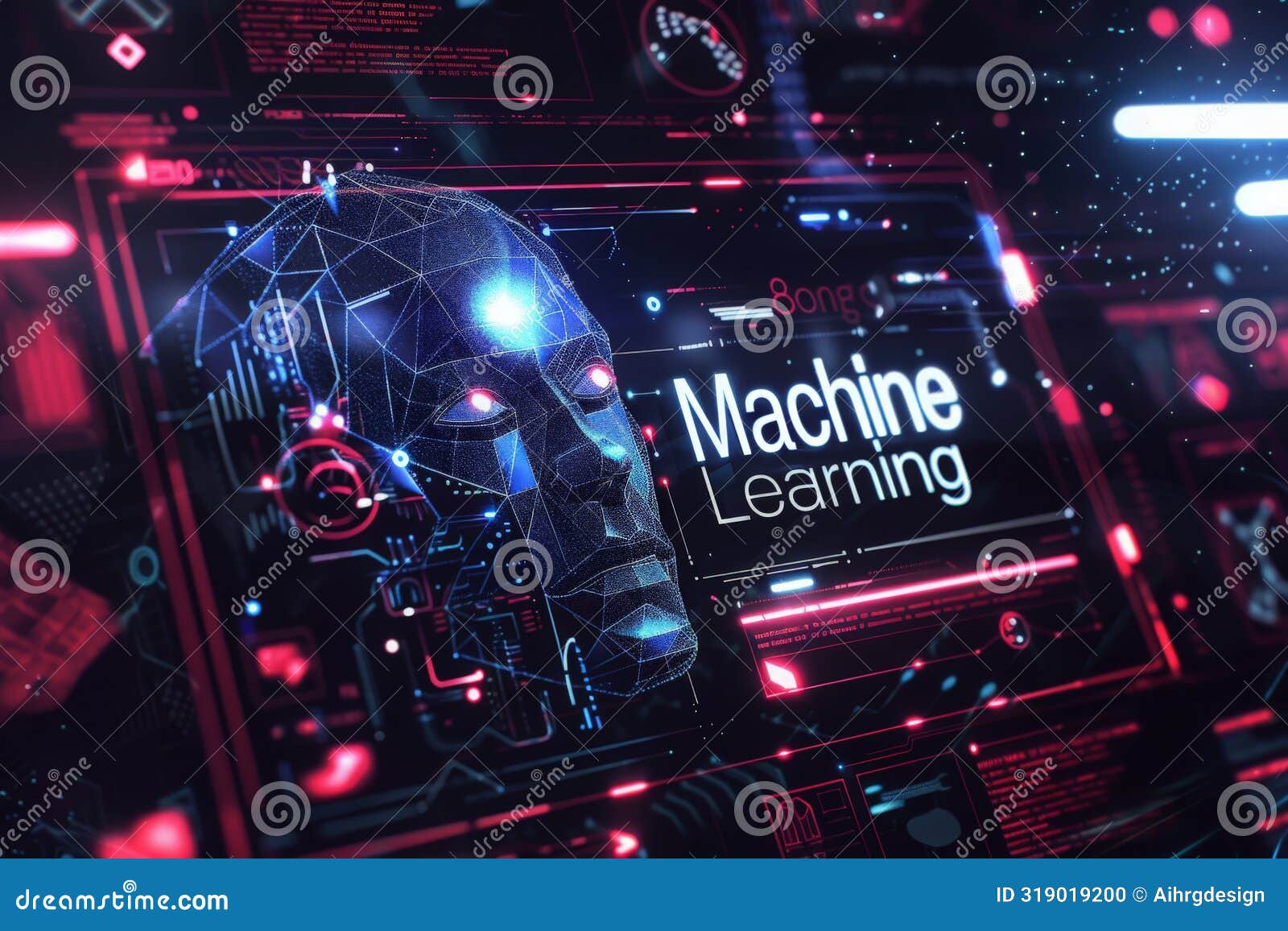 Illuminating Insights Machine Learning Unveiled Stock Illustration ...