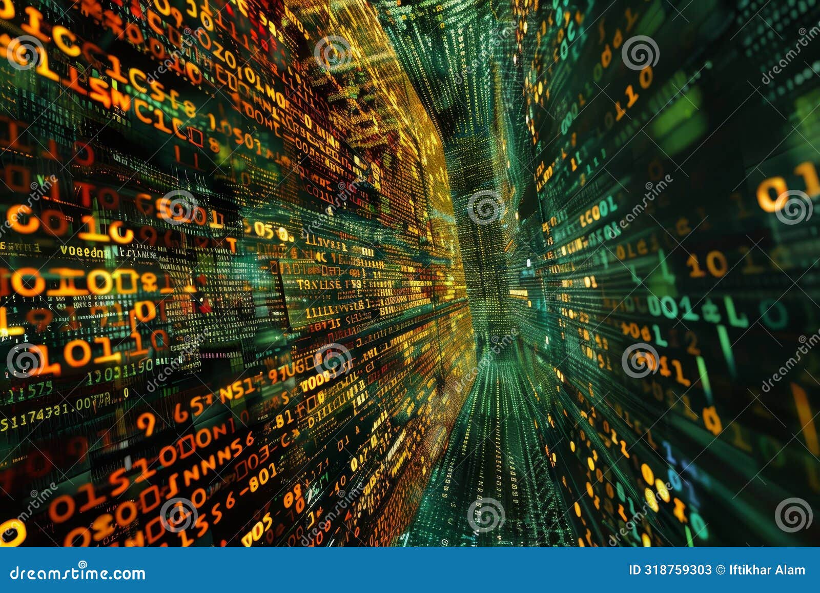 Computer Screen Filled with Alphanumeric Numbers Representing Data ...