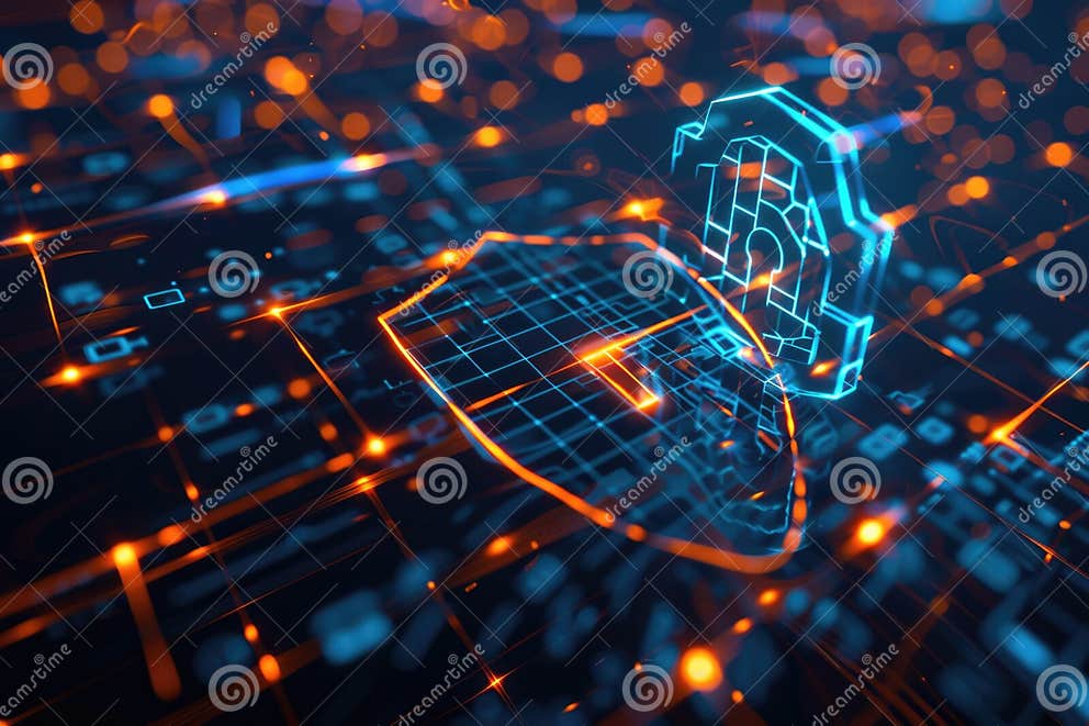 A Computer Screen with a Glowing Face, Suitable for Technology Concepts ...