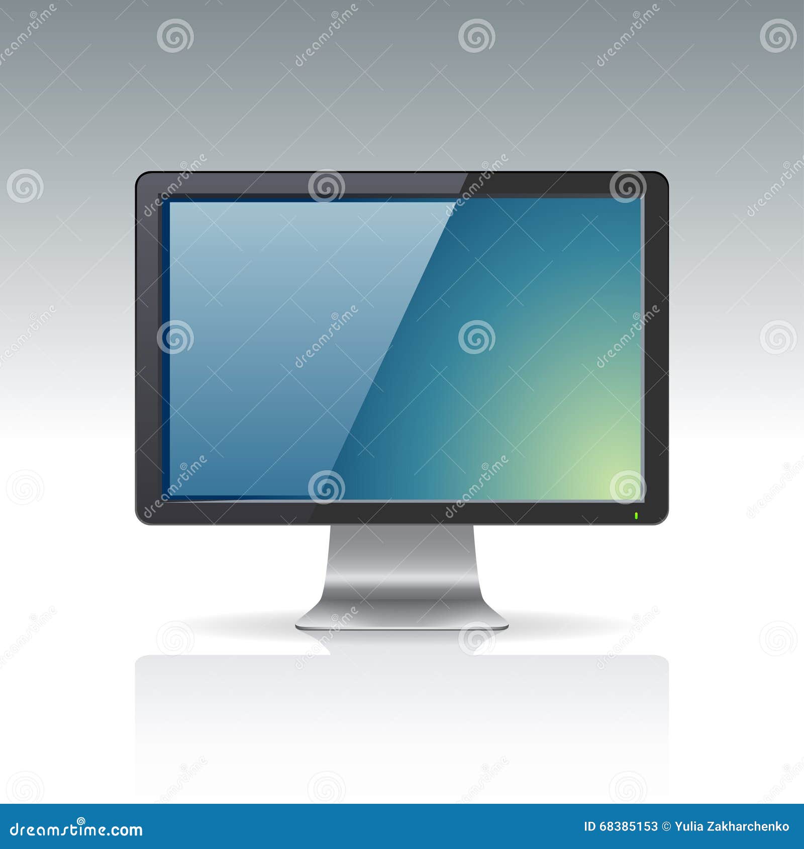 Computer Screen on Gradient Background Stock Vector - Illustration of ...