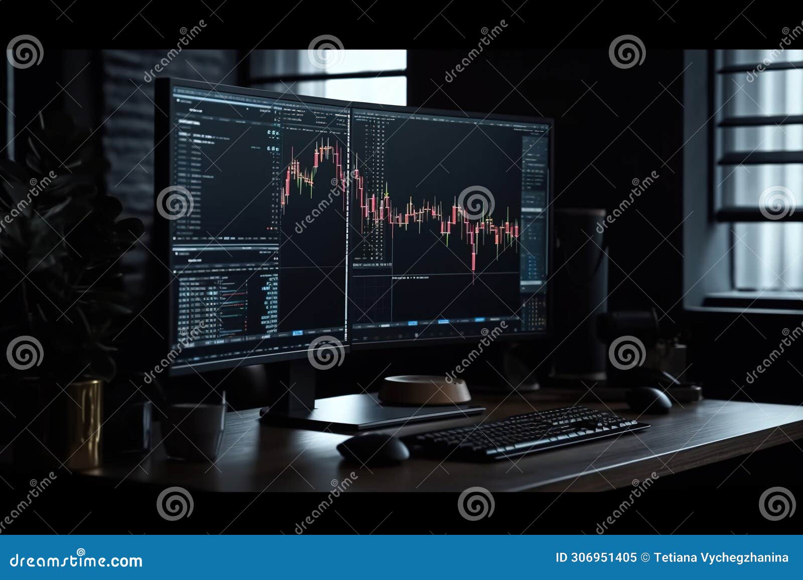 Computer Screen with Graphs and Indexes of Modern Economy Stock Image ...