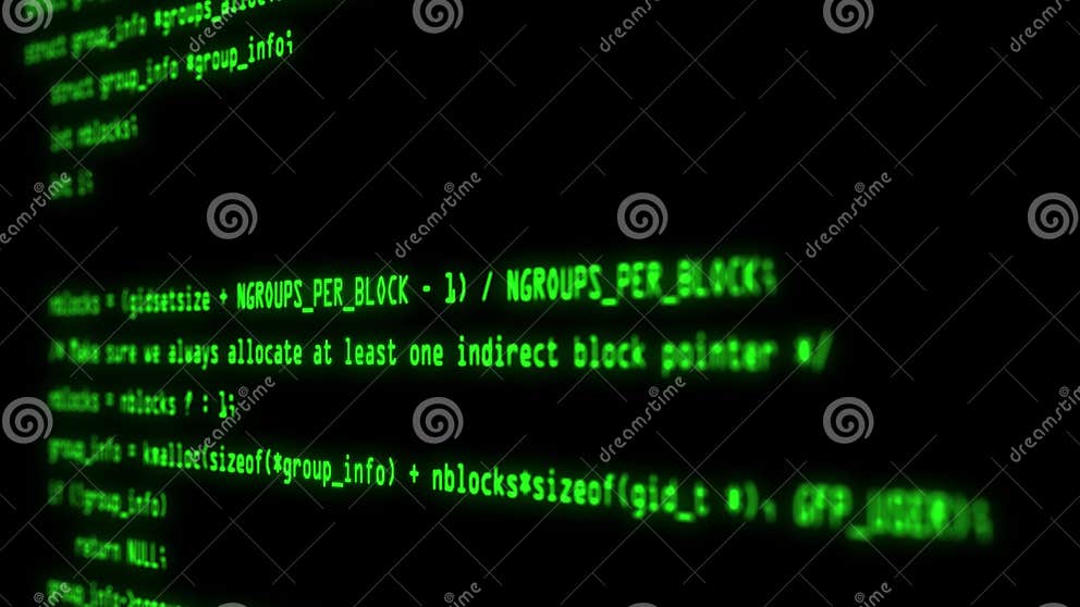 Computer Screen with Hacking Program Code. Hacker Attack Detected on Screen Stock Image - Image ...