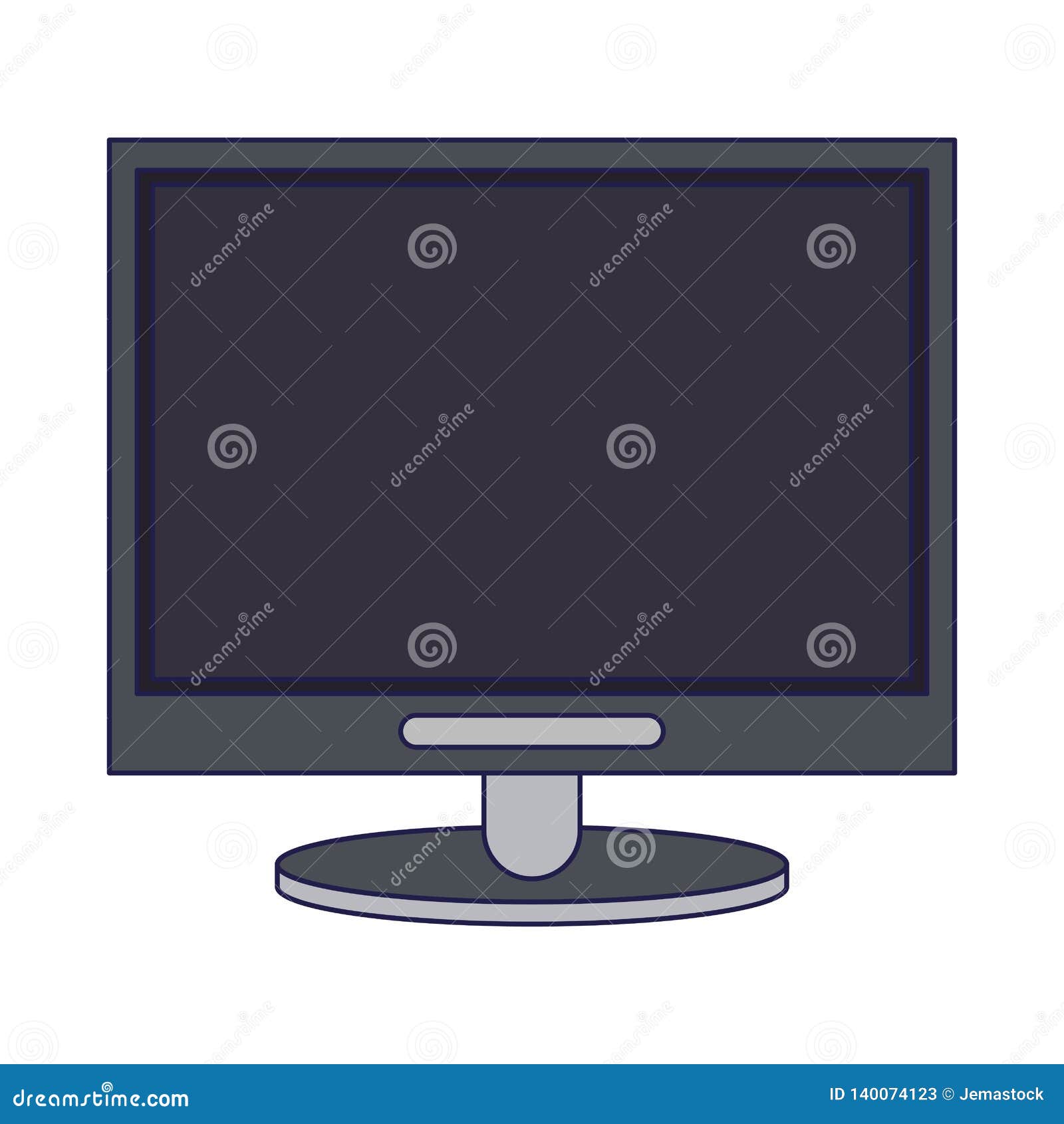 Computer Screen Hardware Technology Blue Lines Stock Vector ...
