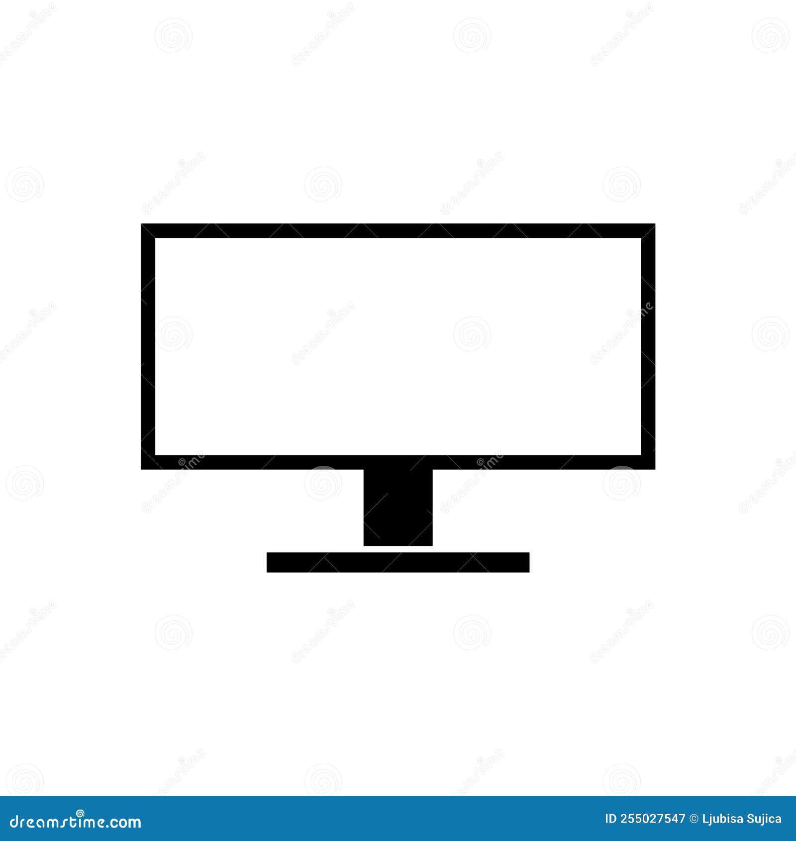 Computer Screen Icon. Simple Computer Screen Logo Isolated on White ...