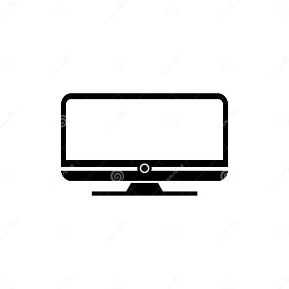 Computer Screen Icon. Simple Computer Screen Logo Isolated on White ...