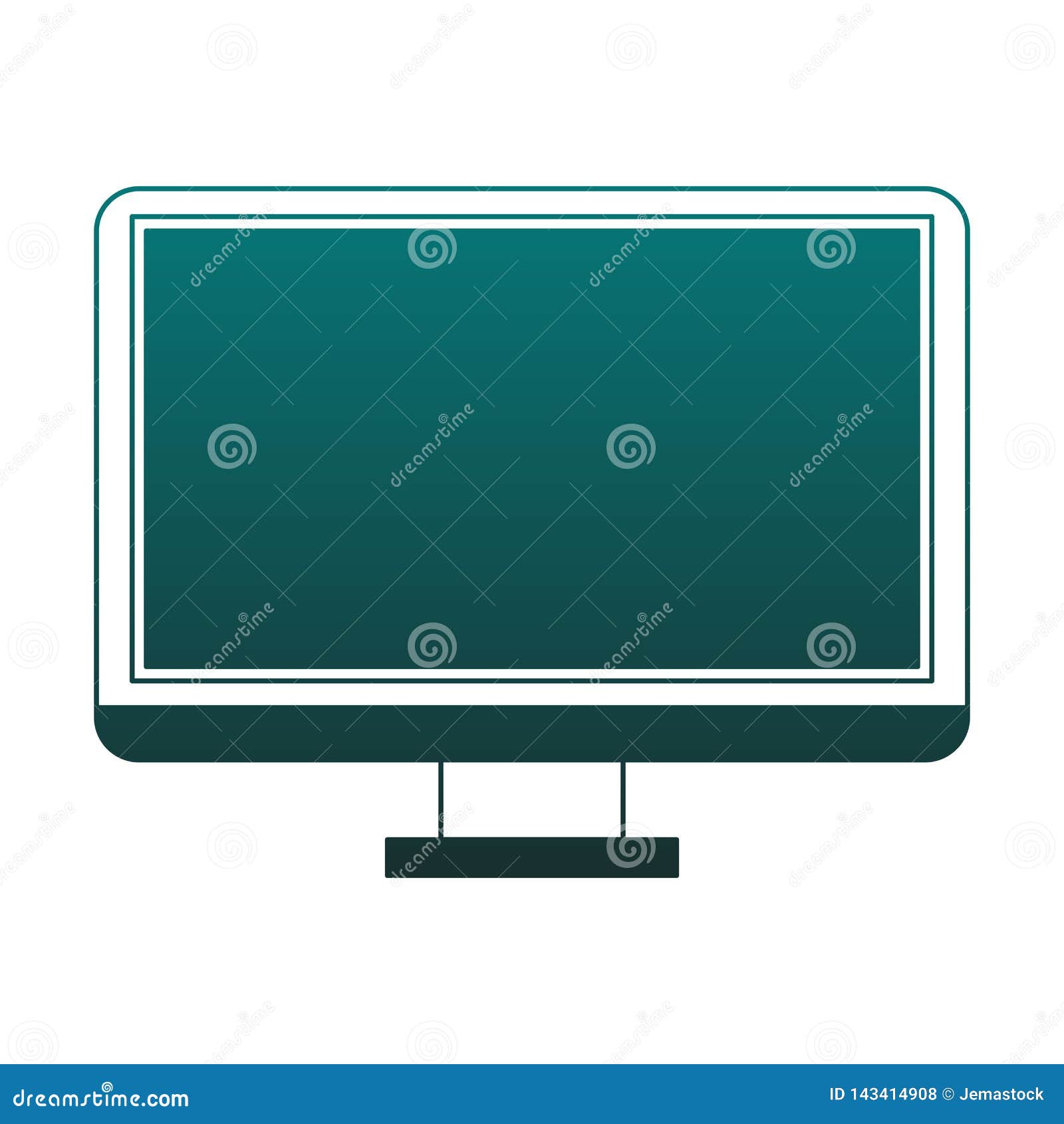 Computer Screen Isolated Blue Lines Stock Vector - Illustration of ...