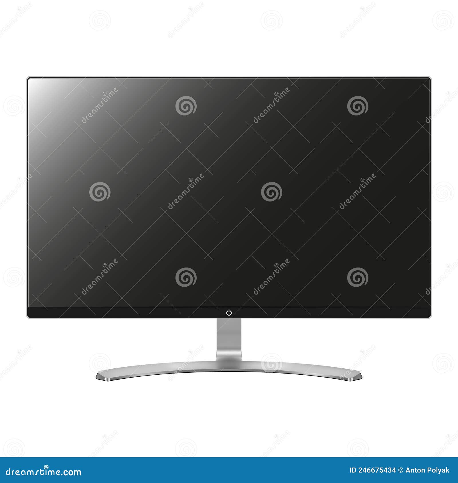 Computer Screen Isolated on White Stock Vector - Illustration of ...