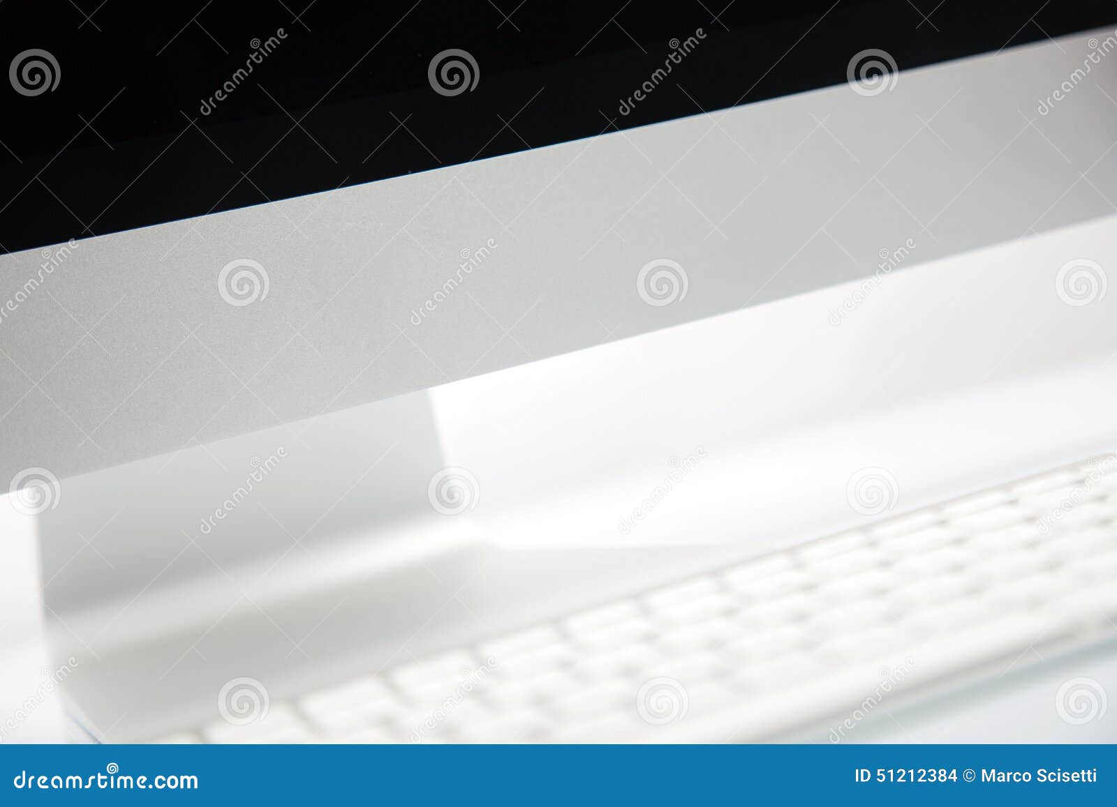 Computer Screen and Keyboard Stock Photo - Image of flat, screen: 51212384