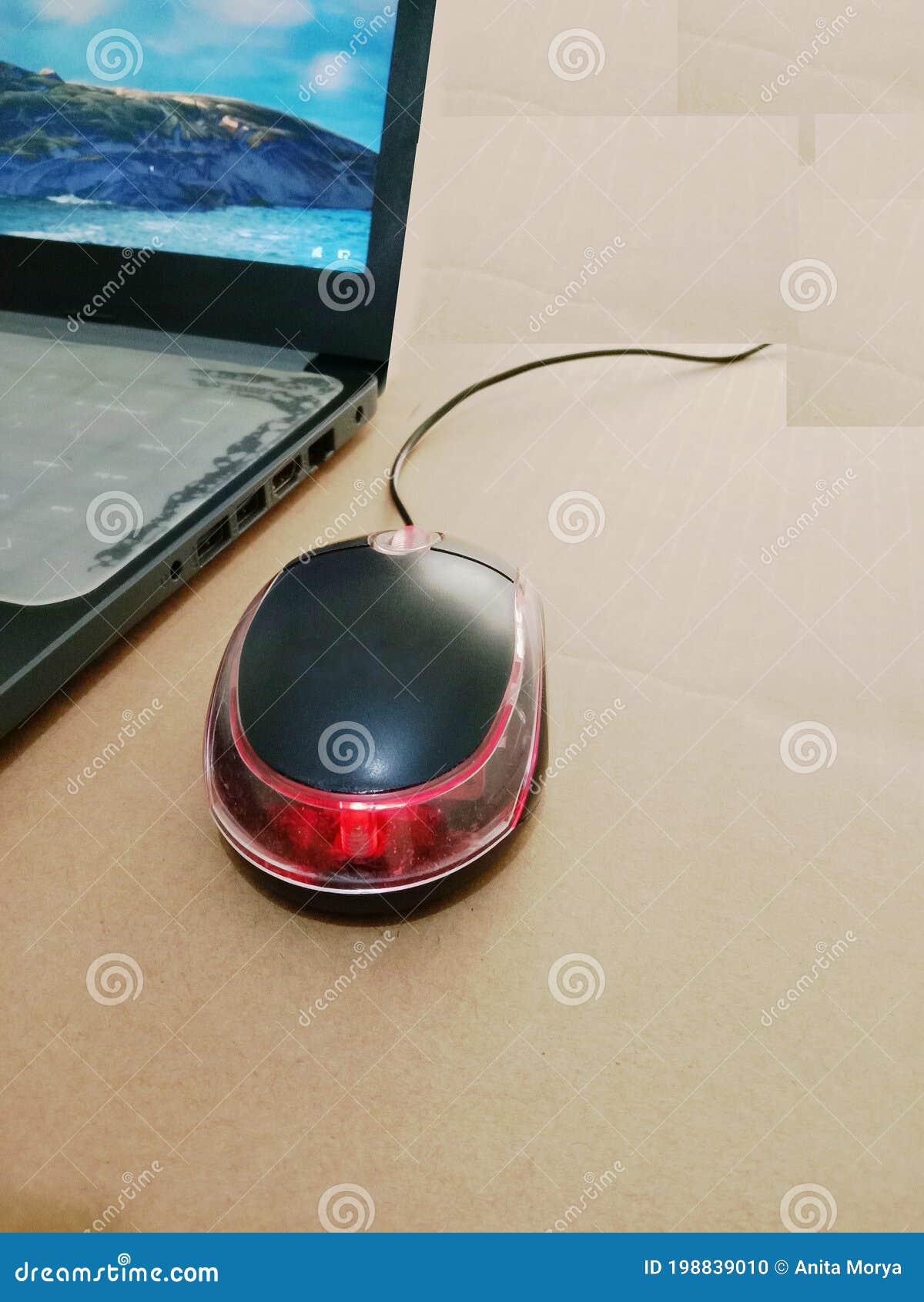 Computer Screen Laptop and Mouse Stock Photo - Image of digits ...