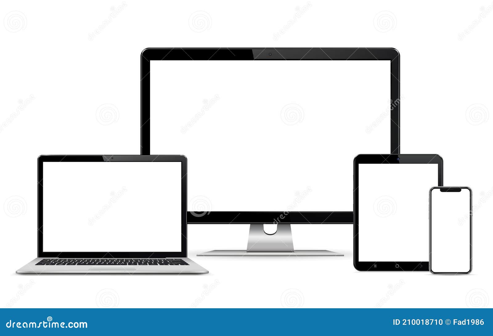 Computer Screen, Laptop, Tablet, Phone Stock Vector - Illustration of ...