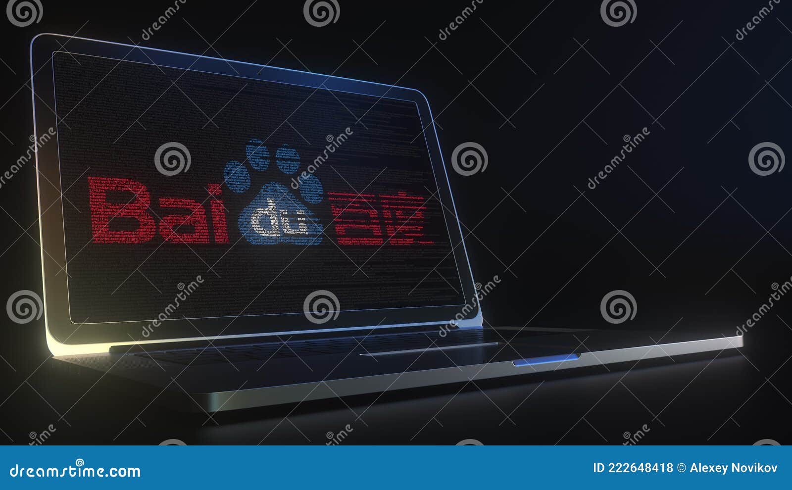 Computer Screen with the Logo of BAIDU Made with Source Code. Editorial ...