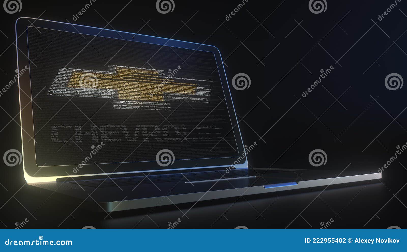 Computer Screen with the Logo of CHEVROLET Made with Source Code ...