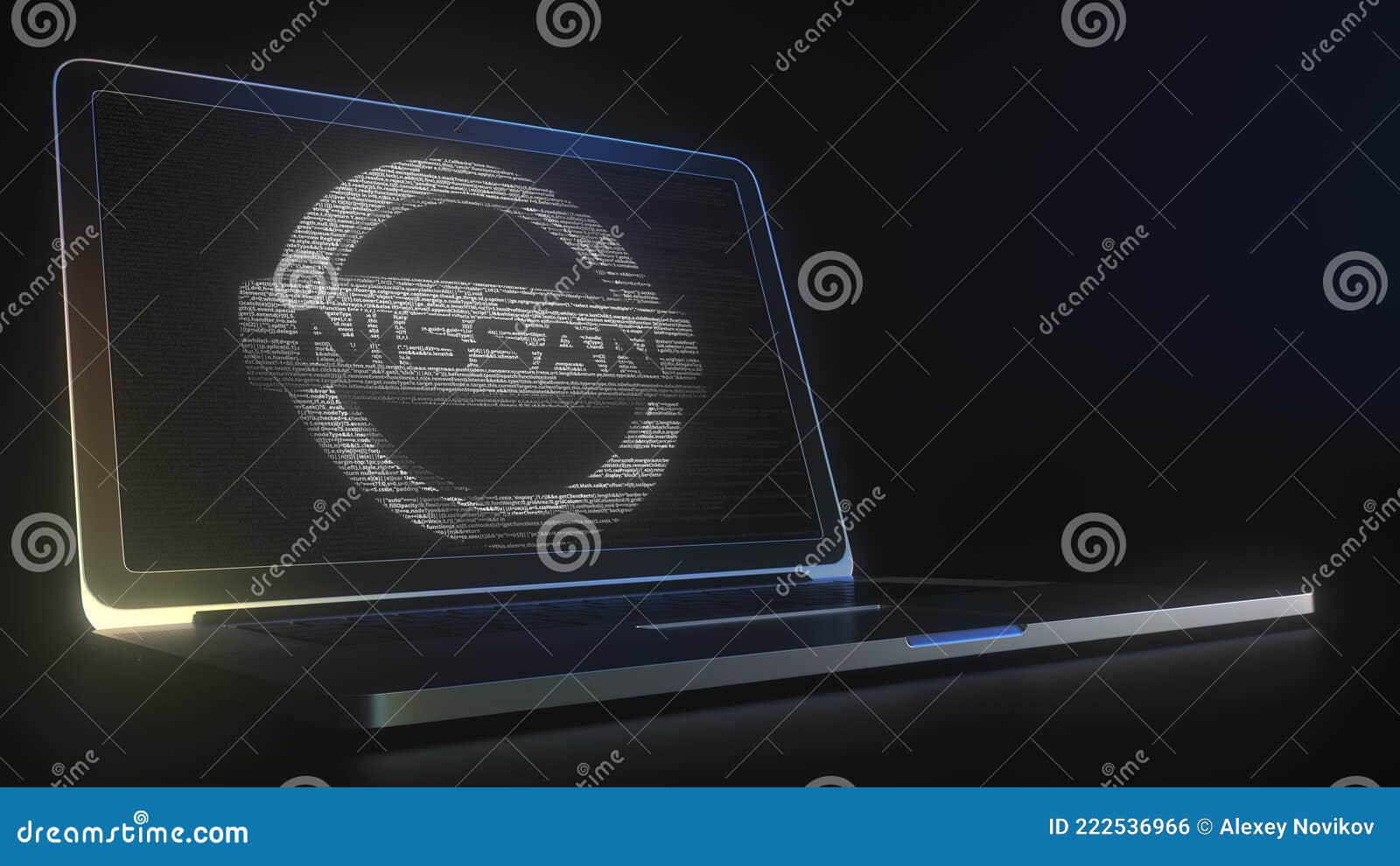 Computer Screen with the Logo of NISSAN Made with Source Code ...