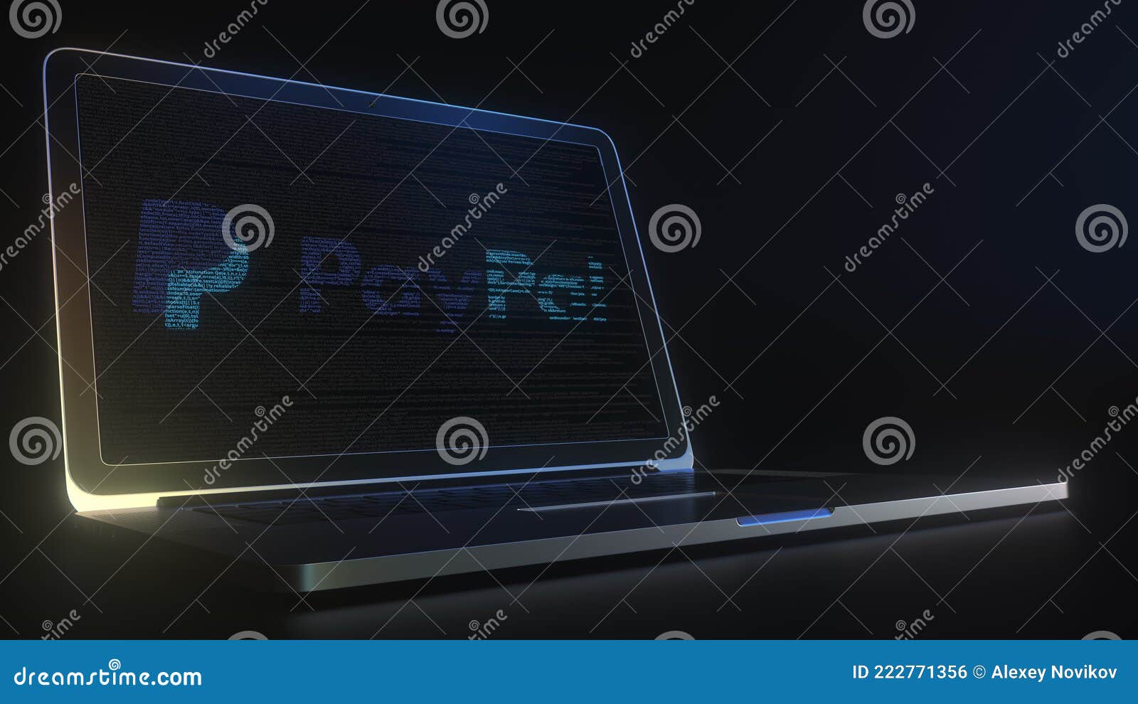 Computer Screen with the Logo of PAYPAL Made with Source Code. Editorial Conceptual 3d Rendering ...