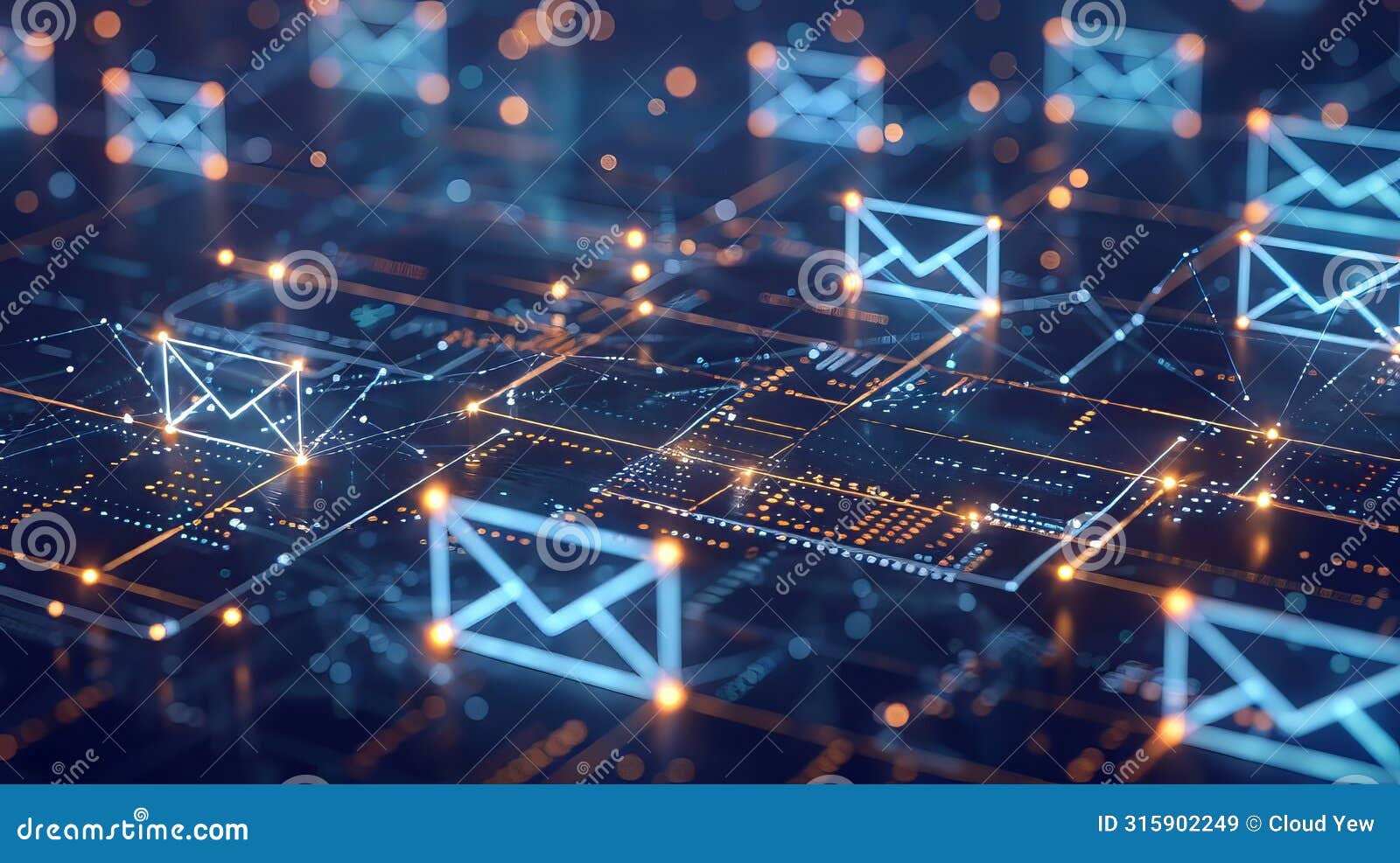 A Computer Screen with Many Blue and Orange Circles that Look Like ...