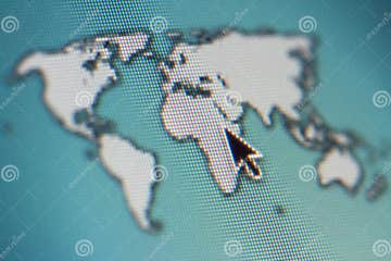 Computer Screen Map stock image. Image of landscape, night - 30478821