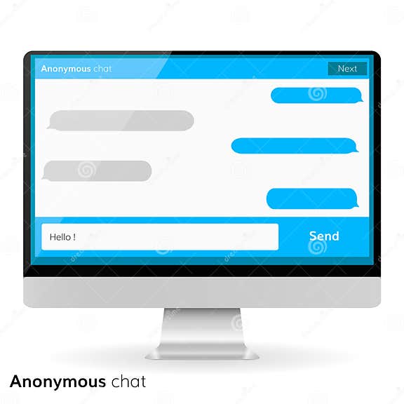 Computer Screen Messaging Text Boxes Empty Bubles Stock Vector ...