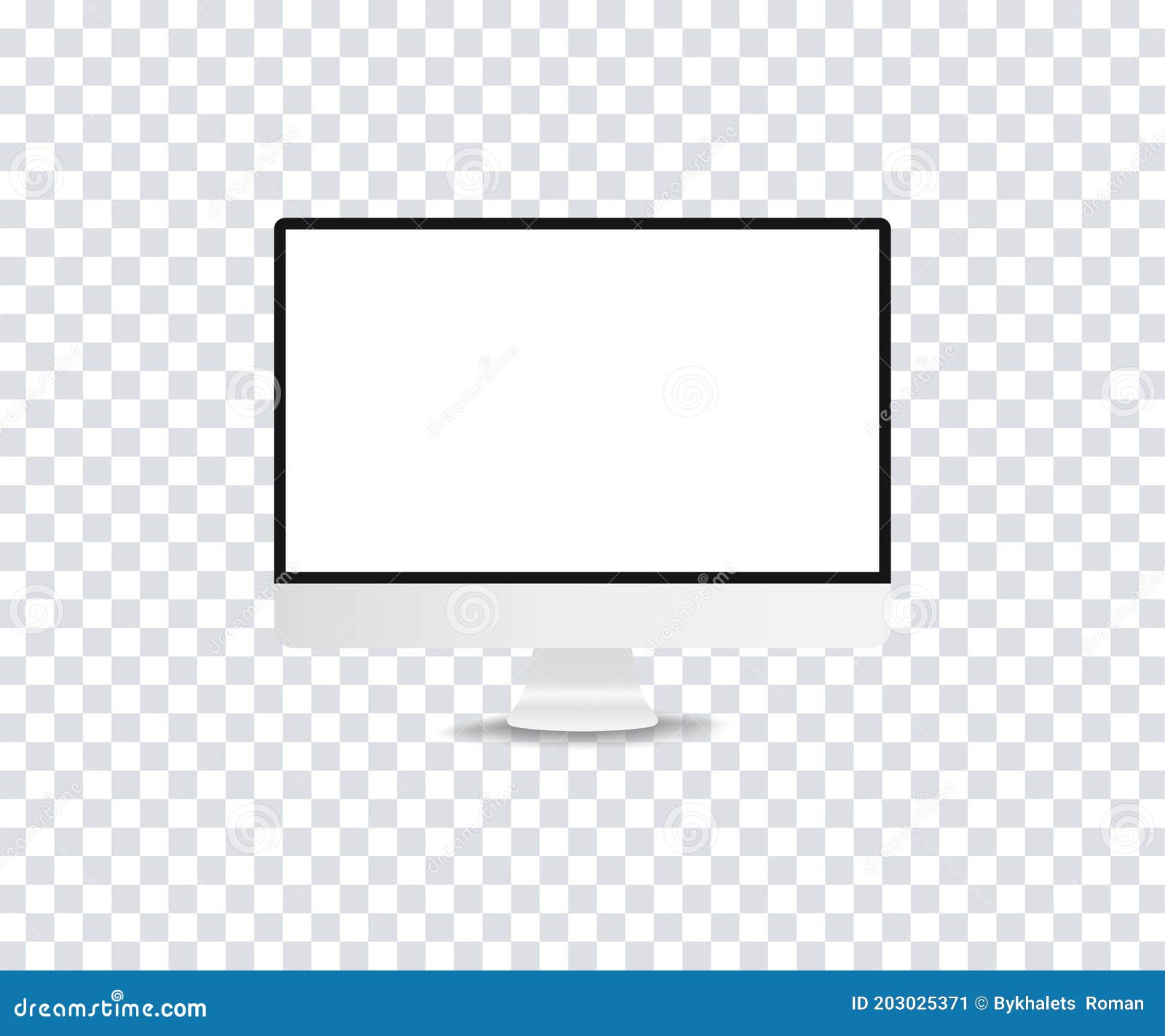 Computer Screen Mockup. Vector Isolated Template. Computer Monitor ...