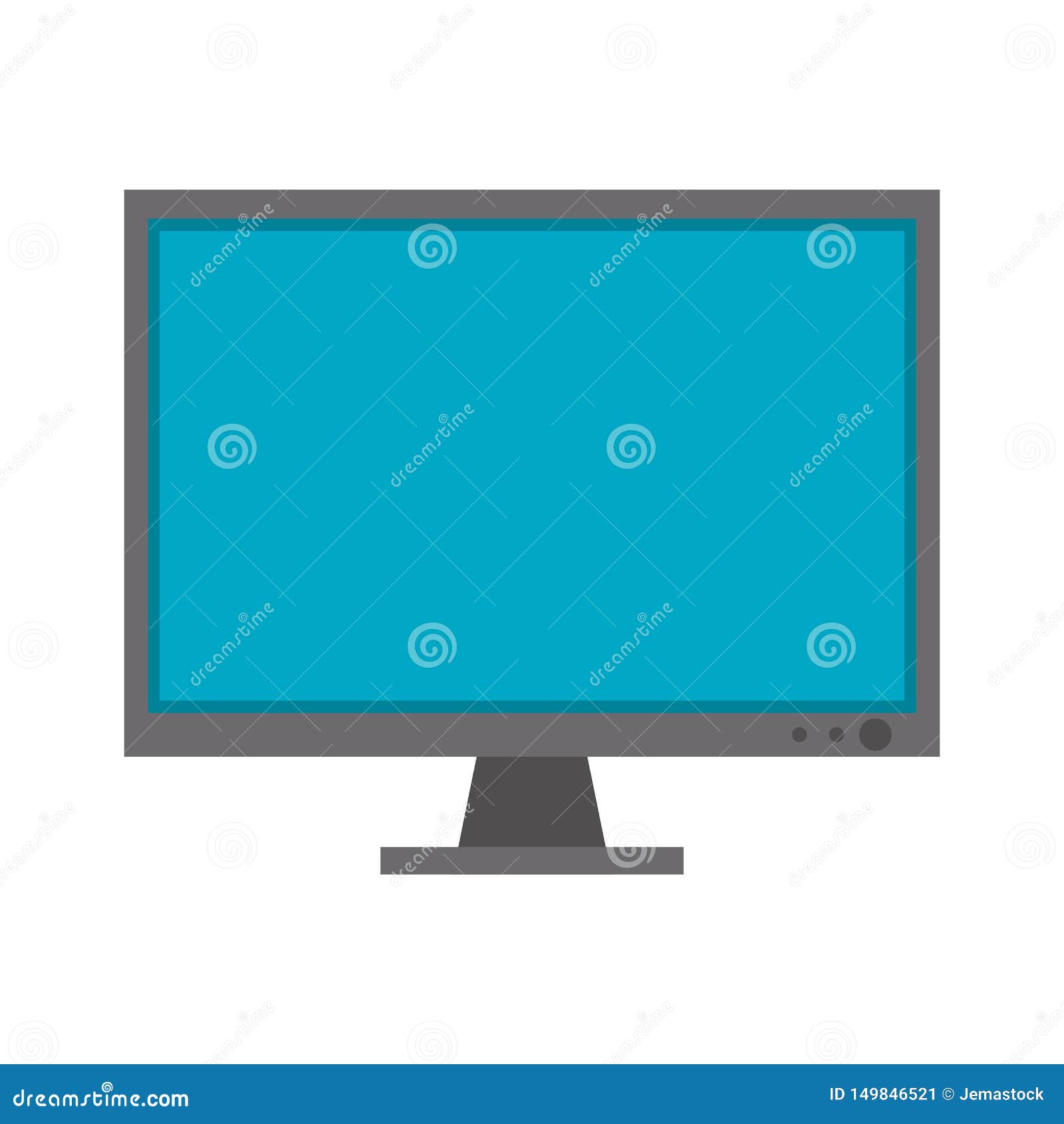 Computer Screen Monitor Hardware Technology Symbol Stock Vector ...