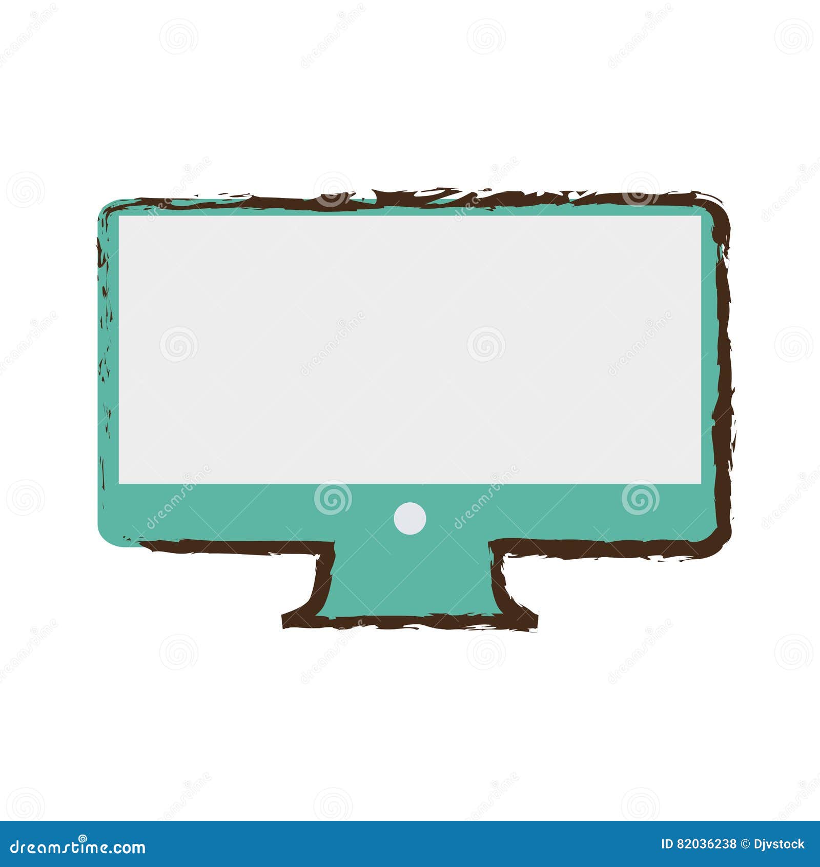 Computer Screen Monitor Technology Sketch Stock Vector - Illustration ...