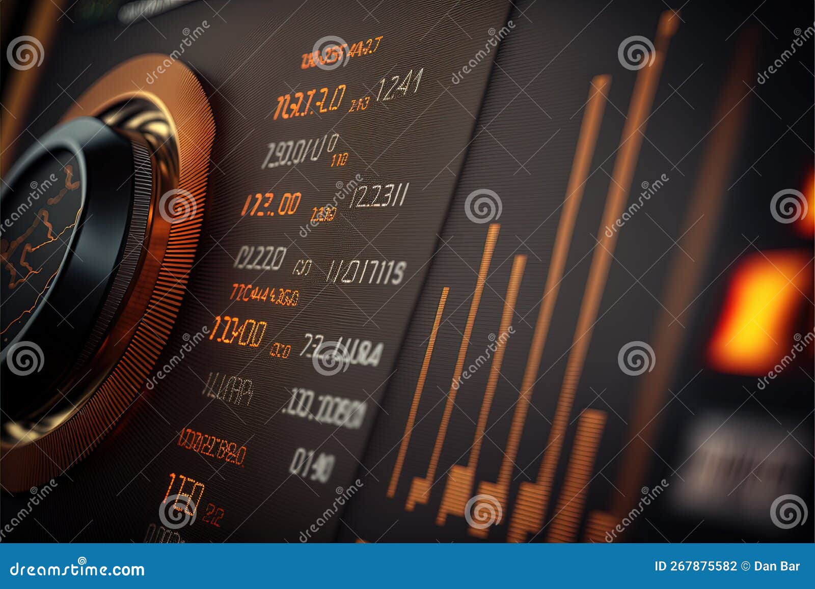Computer Screen Monitors with Statistic Financial Graphs, Analytics and ...